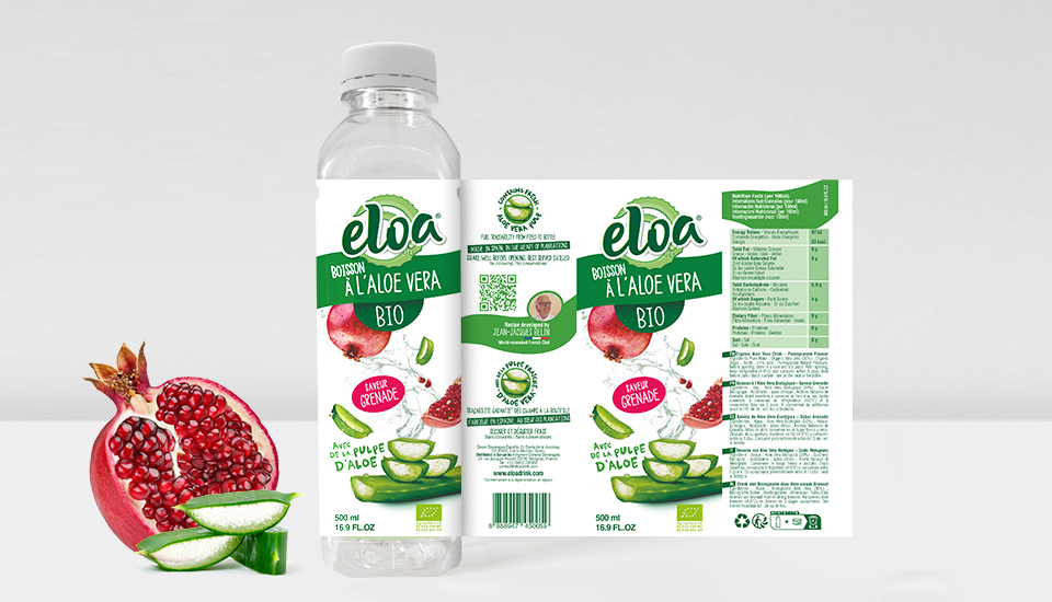 Éloa, une boisson à l’aloé vera - Réalisation agence Inoxia